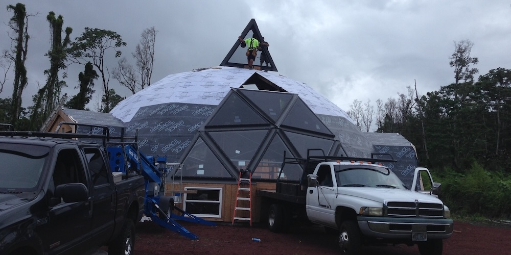 Installing Triangle Skylights For Our Geodesic Dome - DIY Geodesic Dome